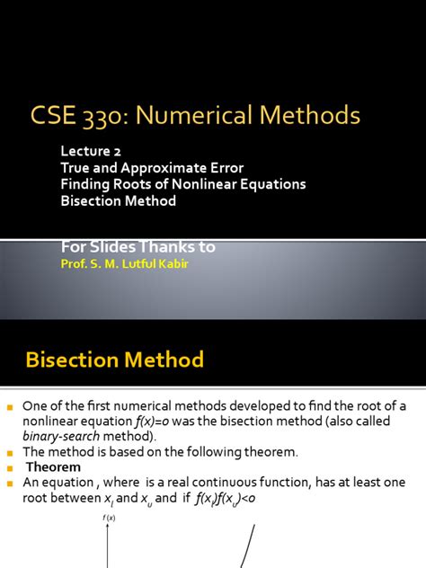 Numerical Methods Lecture2 Pdf