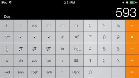 Calculator Landscape View In Ios 7