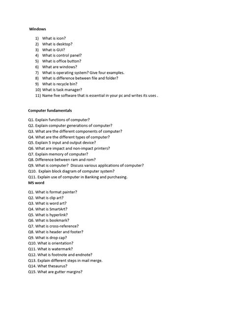 Computer Fundamentals Pdf Html Microsoft Excel