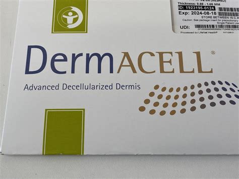 New Lifenet Health Dermacell Advanced Decellularized Dermis Dcell232m Exp 2024 08 K34