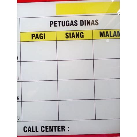 Jual Papan Jadwal Tim Bencana Code Red Shopee Indonesia