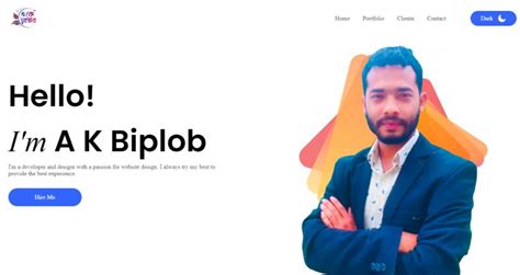 a k biplob on linkedin web light dark 21 by html css