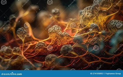 Abstract Design Multi Colored Patterns Of Molecular Shapes Underwater Generated By Ai Stock