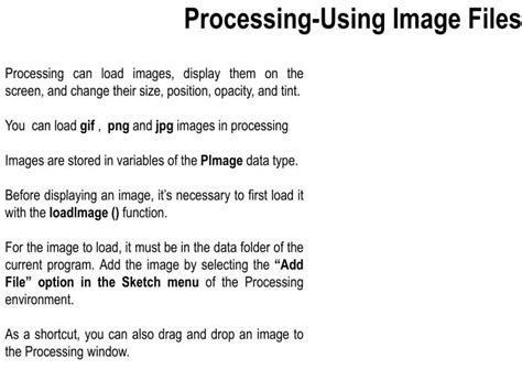 Ppt Processing Using Image Files Powerpoint Presentation Free Download Id