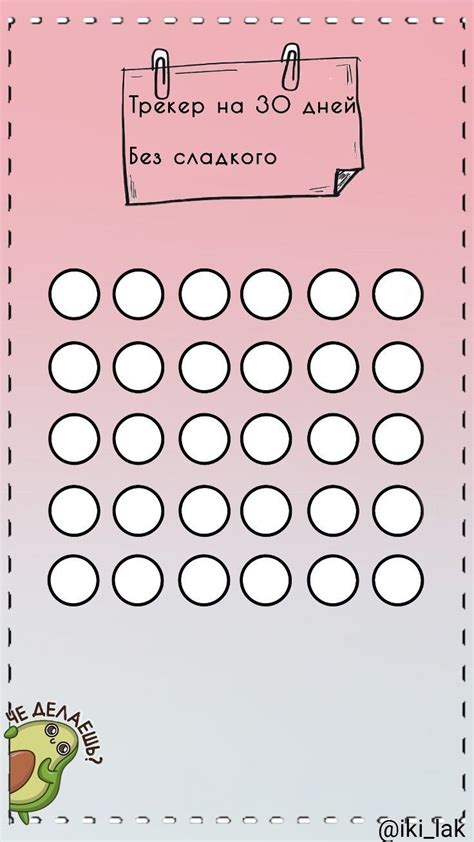 Трекер привычек 30 дней без сладкого Planner Organisation Plan For Life Blog Planner