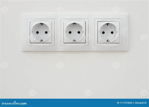 Three Electrical Socket Stock Photo Image Of Connector 111197836
