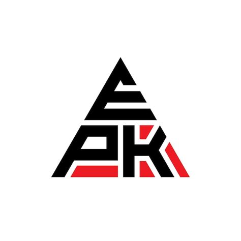 Premium Vector Epk Triangle Letter Logo Design With Triangle Shape Epk Triangle Logo Design