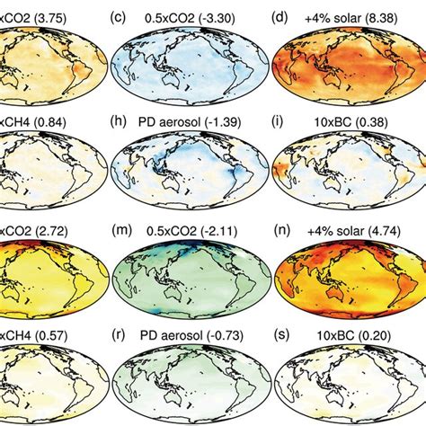 Spatial Distribution Of Effective Radiative Forcing And Surface