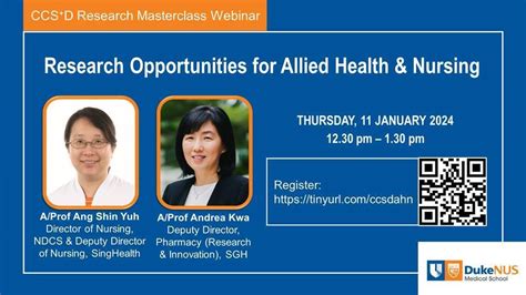 Ccsd Research Masterclass Webinar Research Opportunities For Allied
