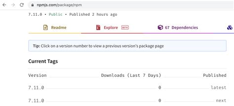 Bug Npm 7 11 0 Looks Inaccessible Issue 111 Antongolub Yarn Audit