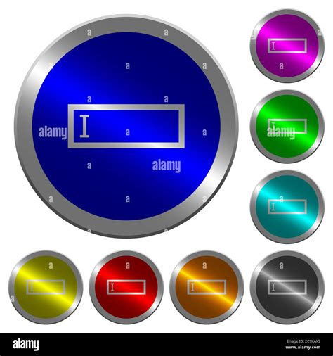 Editbox With Editing Cursor Icons On Round Luminous Coin Like Color