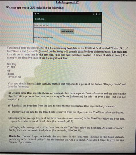 Lab Assignment 2 Write An App Whose Gui Looks Like