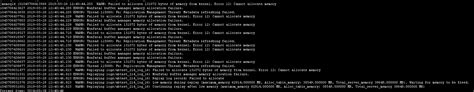 Questionwarn Failed To Allocate 131072 Bytes Of Memory From Kernel Error 12 Cannot Allocate