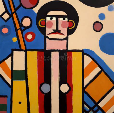 Digital Cubism Array Of Human Faces Pieced Together Each Face Encoded