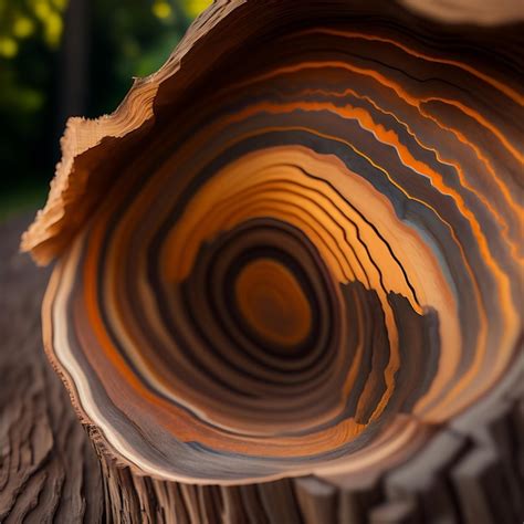 Premium Ai Image Closeup Of A Cross Section Old Grey Tree Trunk With