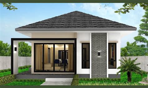 แบบบ้านชั้นเดียวทรงร่วมสมัยขนาดเล็ก 2 ห้องนอน 2 ห้องน้ำ ราคา 1 19 ล้านบาท แบบบ้าน แบบบ้านชั้น