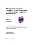 A Competency And Skills Framework For The A Competency And Skills