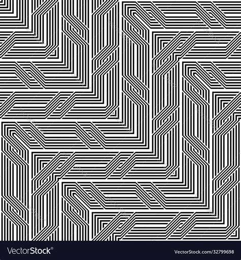 Design Seamless Monochrome Zigzag Pattern Vector Image