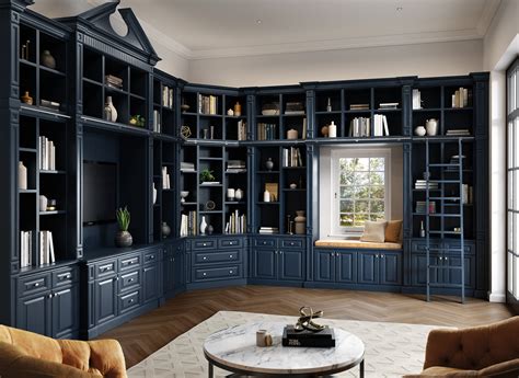 Encloused Glass Modern Home Library