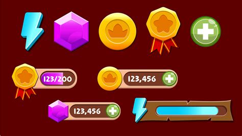 Game UI Assets Design On Behance
