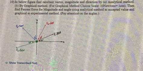 10 In Below Figure Find Resultant Vector Magnitude And Direction By A