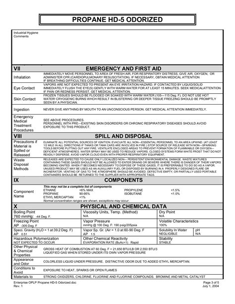Material Safety Data Sheet Amerigas Propane