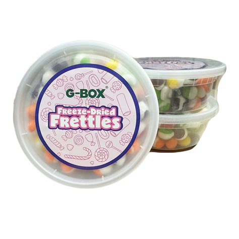 G Box 4 Oz Freeze Dried Frettles Delightful Crunchy Fruity Flavorful Burst Air Tight Sealed In