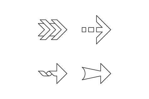 Arrows Linear Icons Set Masterbundles