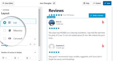 Add Yelp Reviews Widget To Your Website In 5 Steps Screenshots