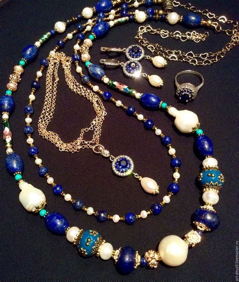 Длинные бусы цепь из натуральных камней Фантазийные в интернет магазине на Ярмарке Мастеров