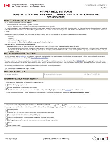Form Cit0116 Fill Out Sign Online And Download Fillable Pdf Canada