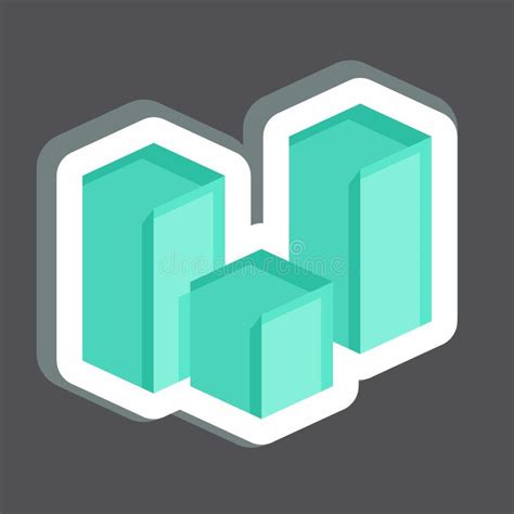 Sticker 3d Visualication Related To 3d Visualization Symbol Simple Design Editable Stock