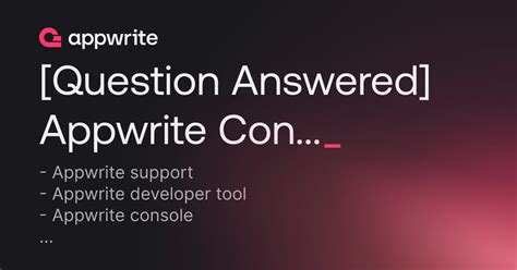 [question Answered] Appwrite Console Show Ids Before Copying To Clipboard Threads Appwrite