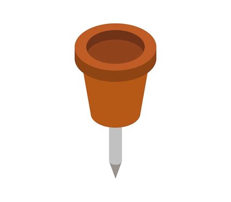 Premium Vector Push Pin Isometric