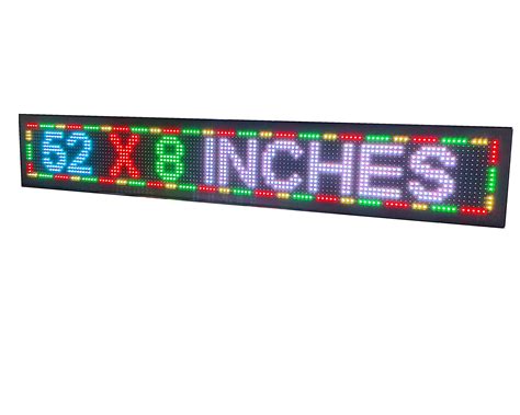 RGB 7 COLOR 52X8 Inches LED Scrolling Sign With Wifi Connectivity