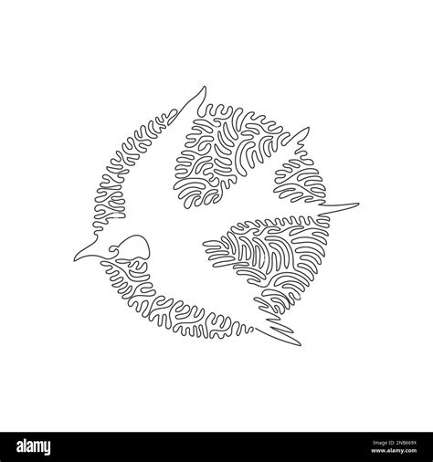 Continuous One Curve Line Drawing Of Adorable Swallow Single Line