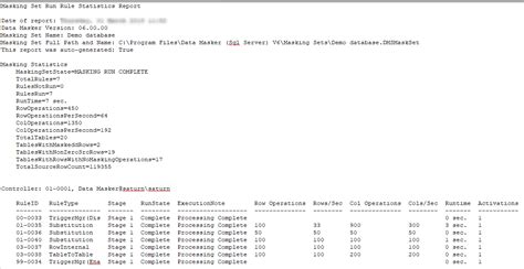 How And Where Does Data Masker Report When You Run A Masking Set
