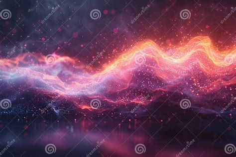 Dynamic Abstract Waveform Art For Digital Design And Aesthetic Exploration Generative Ai Stock
