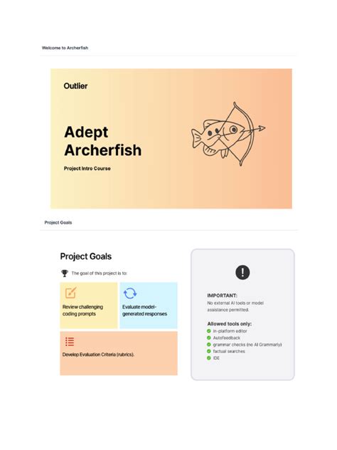 Archerfish Intro Course Pdf