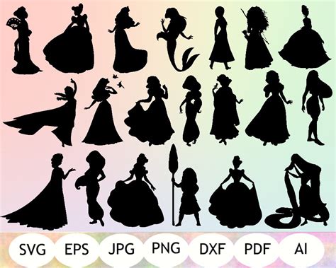 Bundle Disney Princesses Svg Disney Princess Svg Princess Etsy