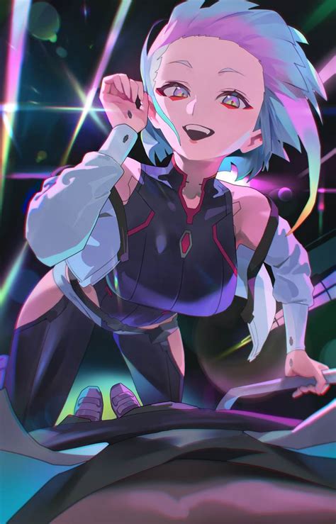 赛博朋克：边缘行者插画师hood的露西插画图片 Bobopic