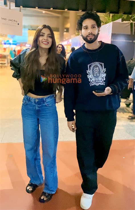 Photos Siddhant Chaturvedi And Malavika Mohanan Snapped At The Airport 1 Malavika Mohanan
