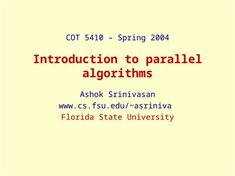 Ppt Introduction To Parallel Algorithms Dokumentips