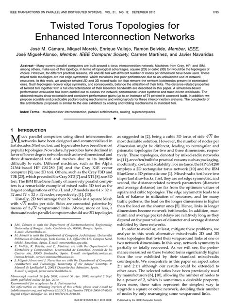 twisted torus topologies for enhanced interconnection networks pdf routing computer network