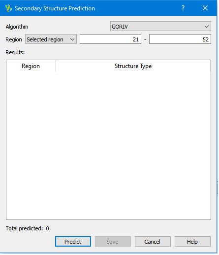 Secondary Structure Prediction Ugene Documentation