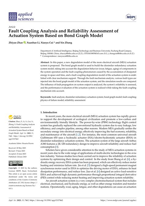 Pdf Fault Coupling Analysis And Reliability Assessment Of Actuation System Based On Bond Graph