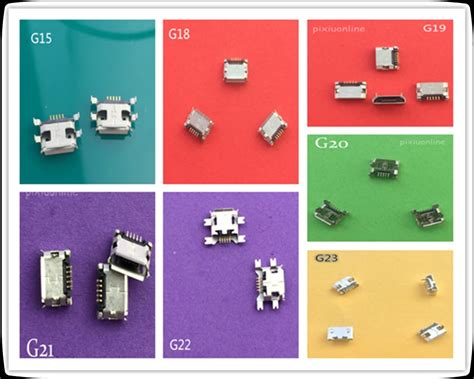 Tipos Micro Usb Tipo B Fêmea 5pin Smt Tomada Jack Conector Yt2062 Porto Pcb Placa De
