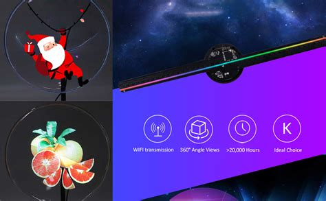 3d Holographic Fan 256 Led Lights Hd Hologram Fan Projector Advertising Displaying