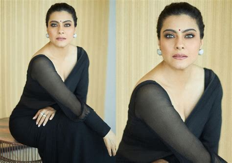 Lust Stories 2 Actress Kajol Stuns In A Sheer Black Saree Leaves Fans
