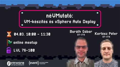 Fejleszd Tudásod A Vmware User Group Budapest Meetup On Deutsche
